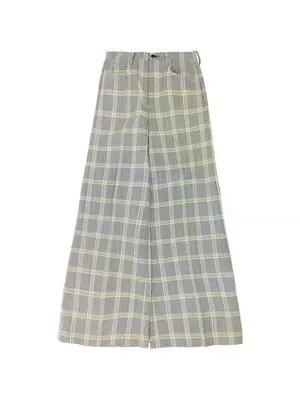 Marni Check-print Wide-leg Trousers