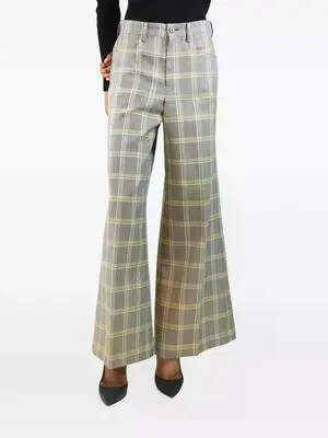 Marni Check-print Wide-leg Trousers