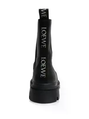 Loewe Logo-detail Leather Chelsea Boots