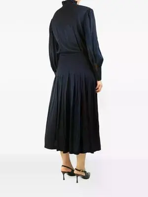 Saint Laurent Houndstooth Midi Dress