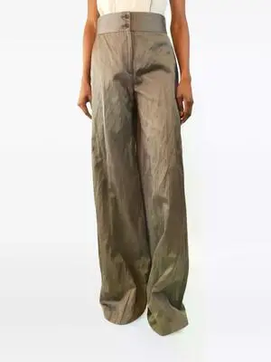 Altuzarra Shimmering Finish High-waisted Wide-leg Trousers
