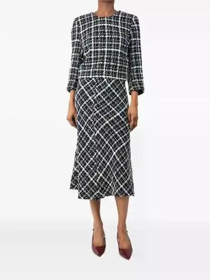 Baum Und Pferdgarten Three-quarter Sleeve Top And Frayed Edge Skirt Set