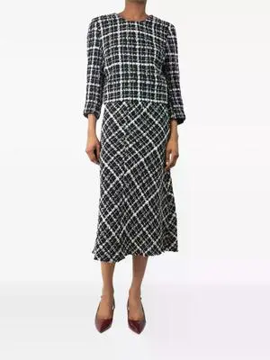 Baum Und Pferdgarten Three-quarter Sleeve Top And Frayed Edge Skirt Set