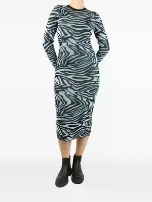 Stine Goya Abstract Print Ribbed Dress