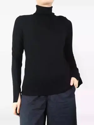 Bogner Roll Neck Knit Sweater - Black