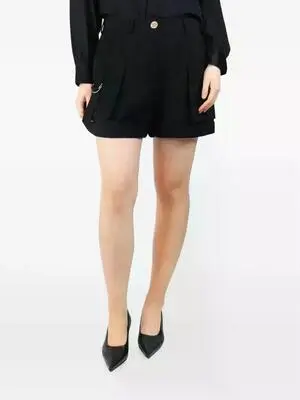 Balmain Wool Cargo Shorts - Black