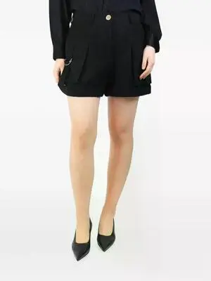 Balmain Wool Cargo Shorts - Black