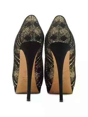 GIUSEPPE ZANOTTI Glitter Lace Pumps