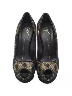 GIUSEPPE ZANOTTI Glitter Lace Pumps