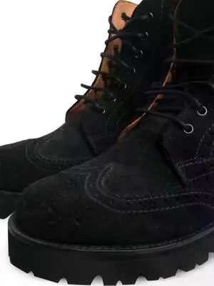JIMMY CHOO Leather Brogue Lace-up Ankle Boots