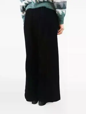 FORTE_FORTE Navy Corduroy Wide-leg Trousers - Black