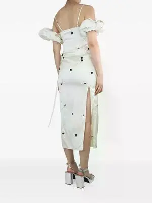 Jacquemus Off-the-shoulder Puff Sleeve Midi Dress
