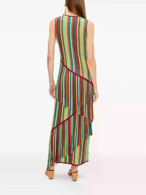 SIMONMILLER Spiral-knit Fringed Maxi Dress