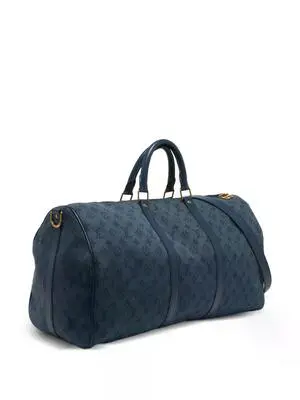 LOUIS VUITTON Keepall Bandoulière Monogram Denim Duffel Bag