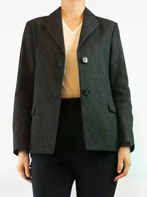 Max Mara Denim Single-breasted Blazer
