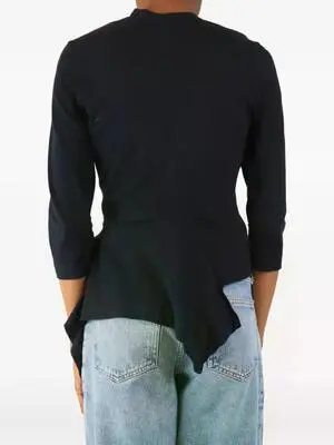 MORGANE LE FAY Vintage Asymmetrical Button-up Blouse