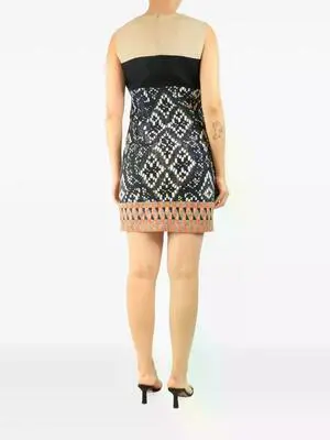 Giambattista Valli Diamond-pattern Sleeveless Mini Dress