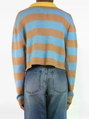 Mira Mikati Striped Polo Sweater
