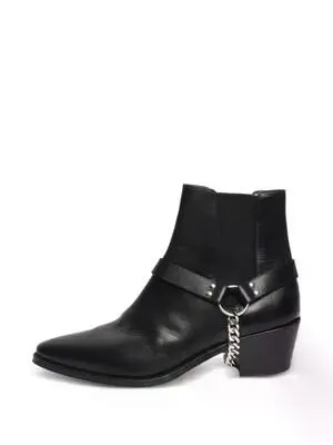 Celine Camargue Chain-link Ankle Boots - Black