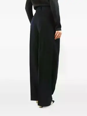 Soeur Cole Belted Wool Trousers - Blue