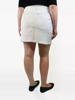 Nanushka Belted Frayed-hem Mini Skirt