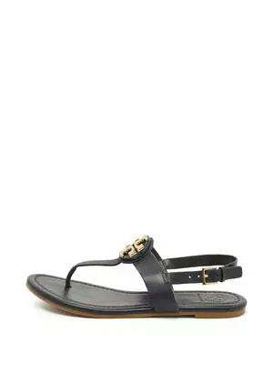 Tory Burch Logo Plaque Thong Sandals