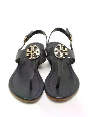 Tory Burch Logo Plaque Thong Sandals