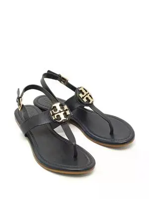Tory Burch Logo Plaque Thong Sandals