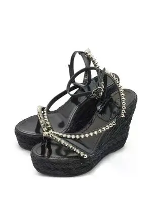 CHRISTIAN LOUBOUTIN Mafaldina Zeppa Spiked Wedge Sandals