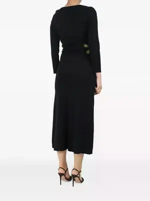 TRESSÉ PARIS Floral-motif Cut-out Midi Dress