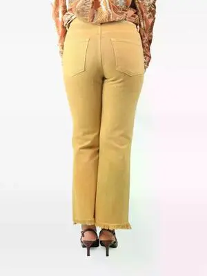 J Brand Fringed-hem Straight-leg Denim Jeans