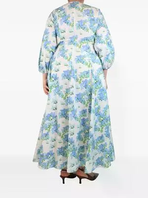 Bernadette Floral Print Puff Sleeve Maxi Dress
