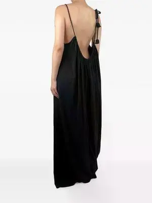 THE ROW Gathered Maxi Dress With Tassel Detail