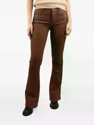 Paige Flared High-rise Jeans - Brown