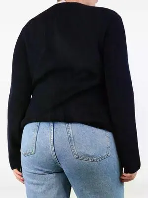 Comme Des Garçons Ribbed Flap Sweater - Blue