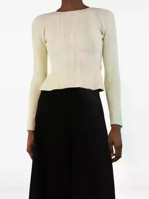 Khaite Ribbed Tie-back Crop Top