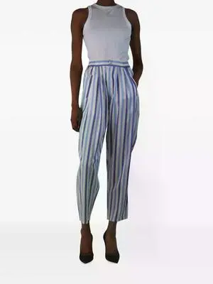 Thierry Colson Striped Pleated Trousers
