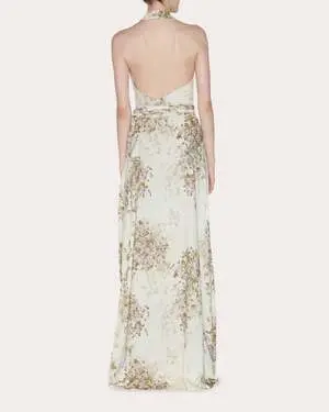 LIA COHEN Grace Floral Crepe De Chine Maxi Skirt