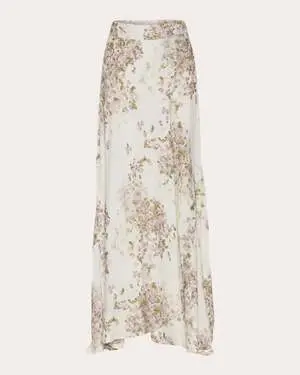 LIA COHEN Grace Floral Crepe De Chine Maxi Skirt