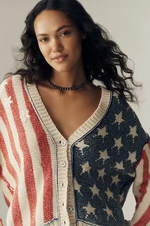 PILCRO Overd Stars & Stripes Cardigan