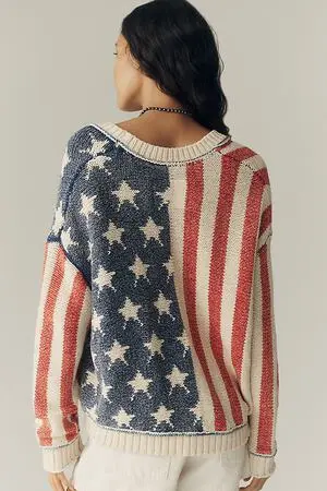 PILCRO Overd Stars & Stripes Cardigan