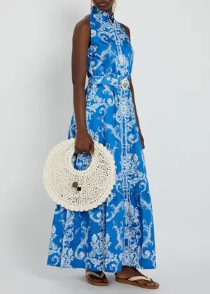 Borgo De Nor Biba Printed Cotton Maxi Dress