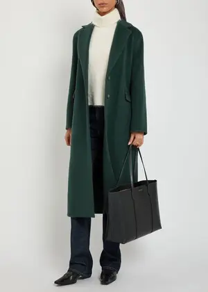 Vince Single-breasted Wool-blend Coat - Green