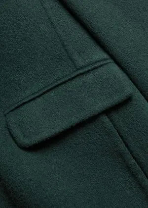Vince Single-breasted Wool-blend Coat - Green