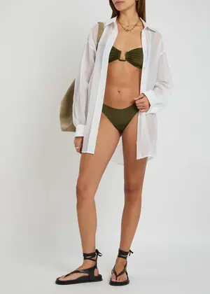 AWAY THAT DAY Cannes Gathered Bikini Top