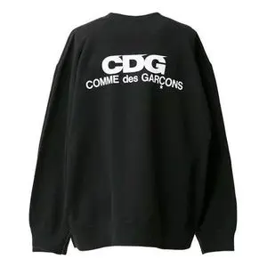 Play Comme Des Garcon Logo Oversized Sweatshirt - Black