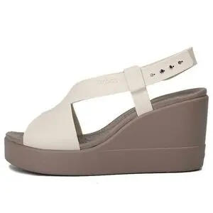 CROCS Brooklyn Lightweight Wedge Sandals - Gray