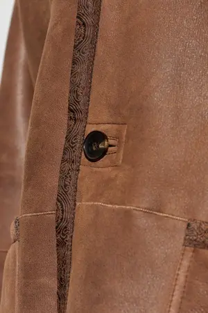 Etro Sheepskin Coat With Pockets