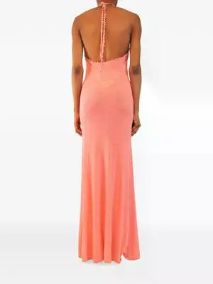 Christopher Esber Beaded Halterneck Maxi Dress