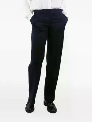 Stella McCartney Navy Wool Tailored Straight-leg Trousers